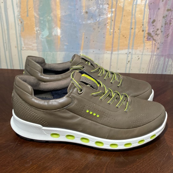 Ecco | Shoes | Ecco Cool 2 Goretex Surround Green Leather Shoes Men ...